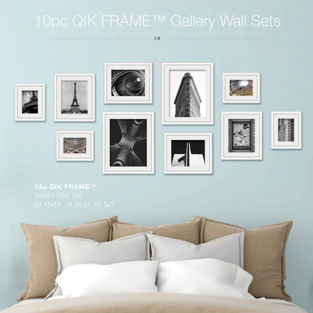 10pc Gallery Wall Set - Q53 Century - White – QIK FRAME